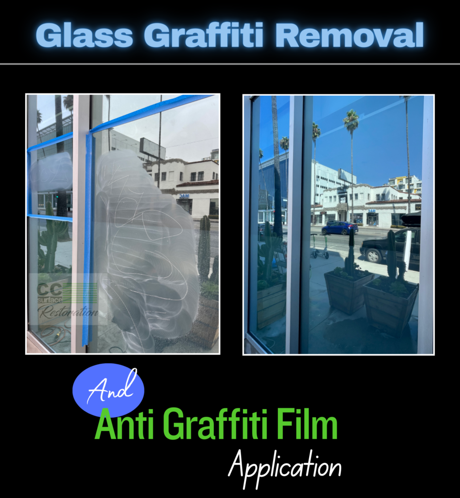 Glass Graffiti Repair - CC Surface Restoration